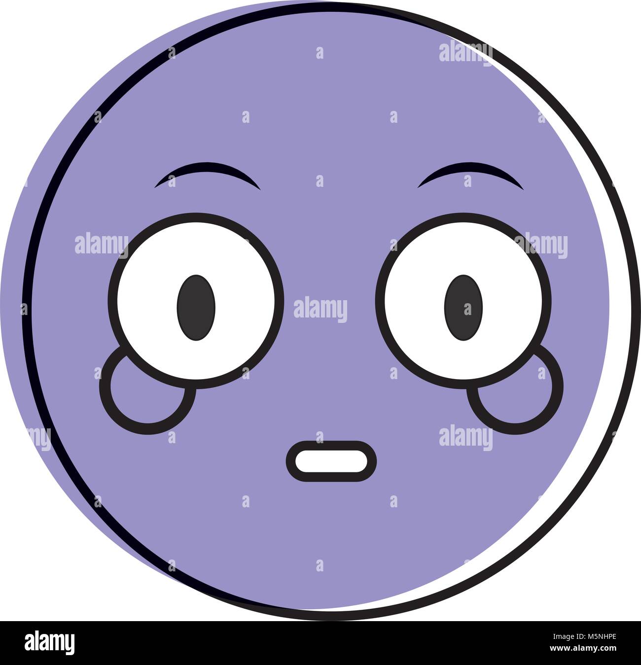 moved color surprised face gesture emoji expression Stock Vector Image ...