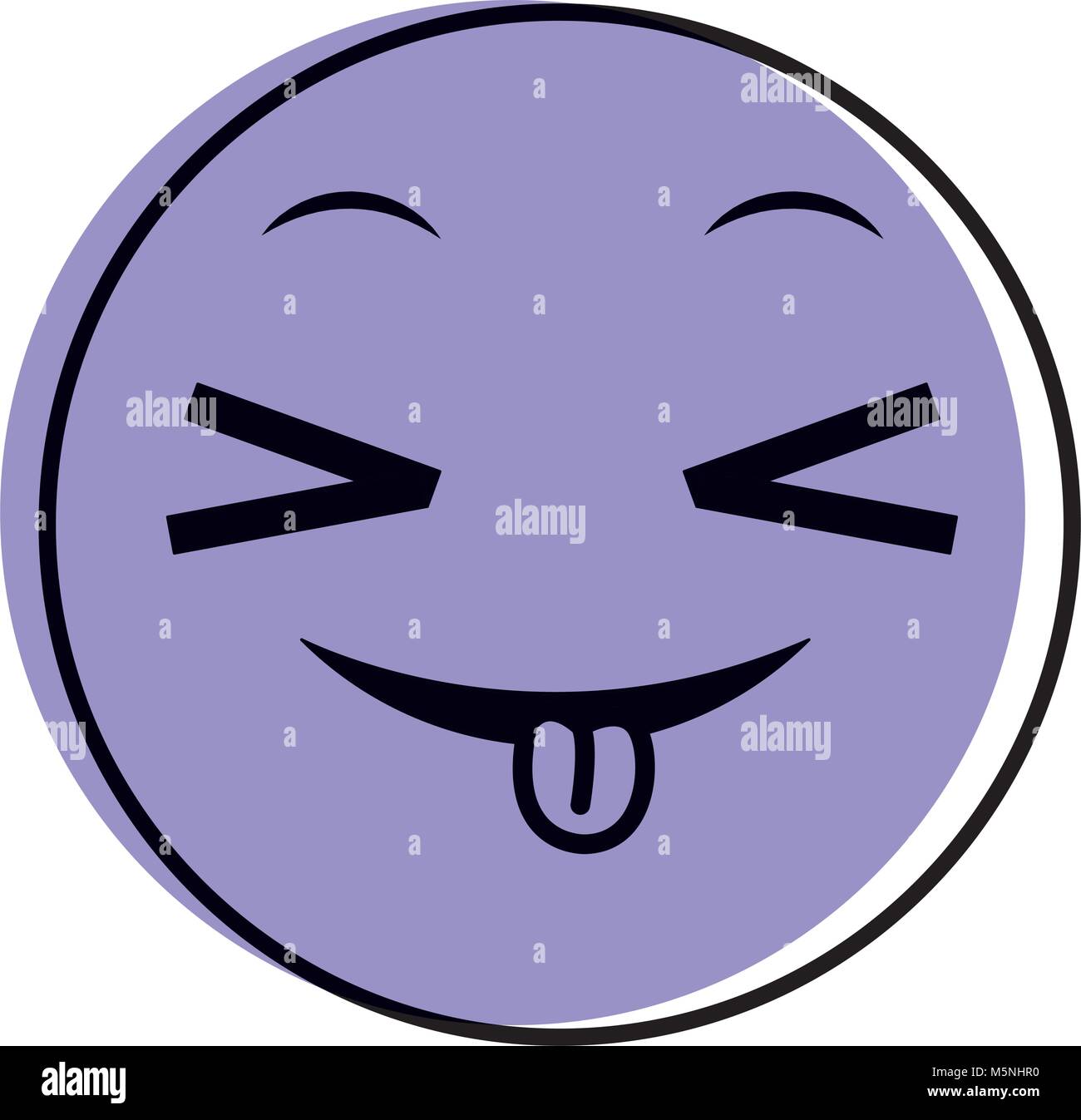 moved color joking face gesture emoji expression Stock Vector Image ...