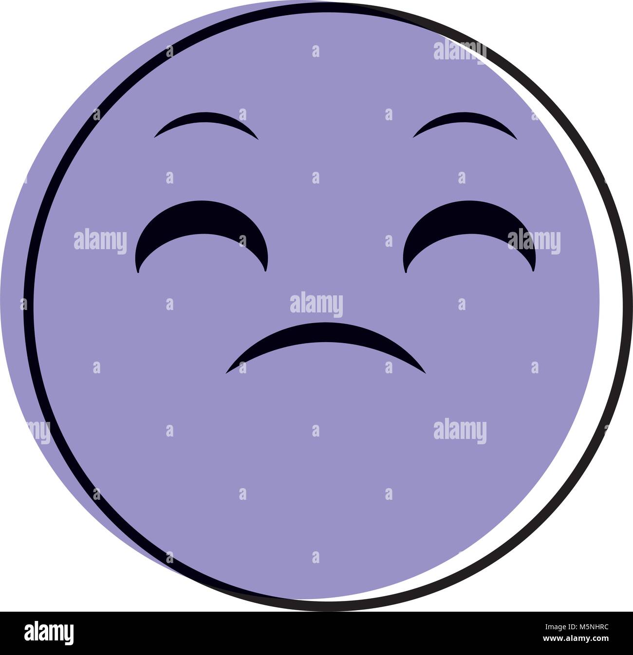 moved color disappointed face gesture emoji expression Stock Vector ...