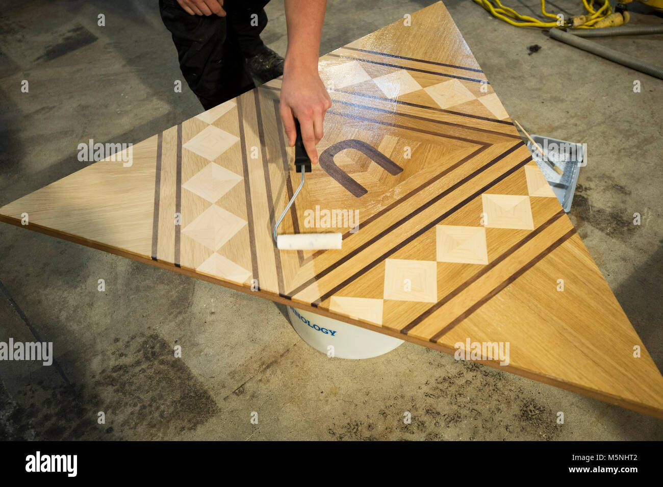 Parquet flooring. Dutch Championship Stock Photo - Alamy
