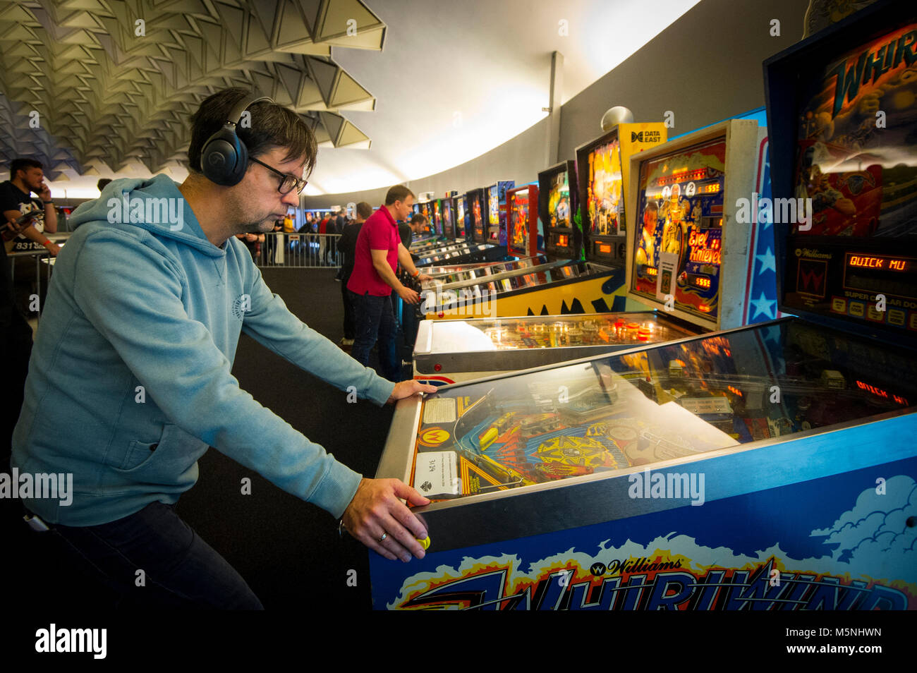 Playing pinball at the Dutch Championship in Eindhoven Stock Photo - Alamy
