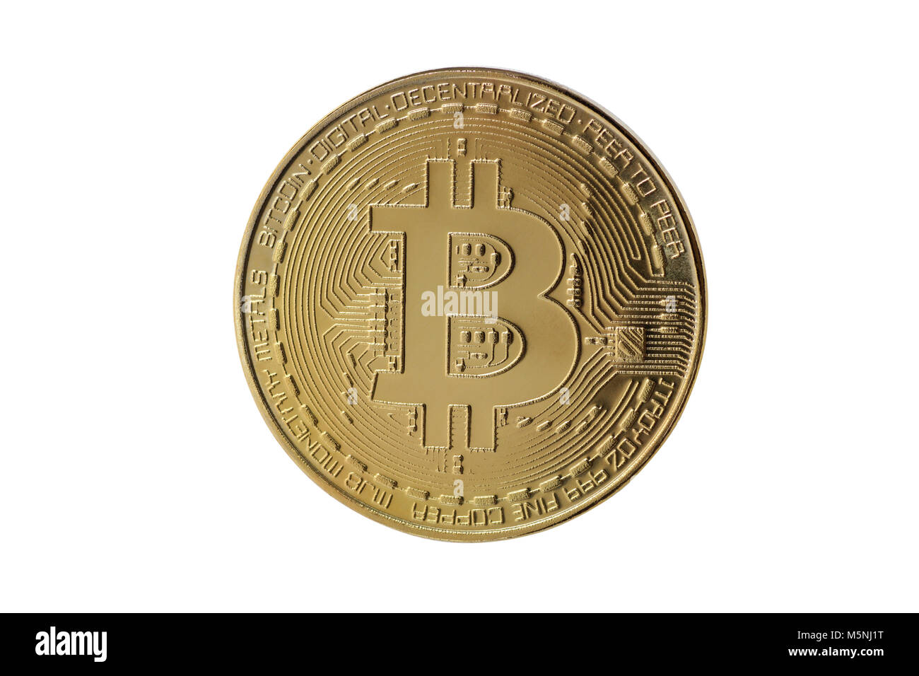 Golden btc bitcoin on Cut Out Stock Images & Pictures - Alamy