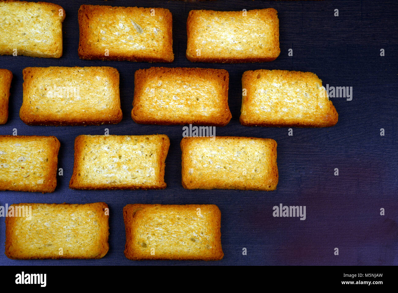 Sweet and crispy rusk or toast Stock Photo - Alamy