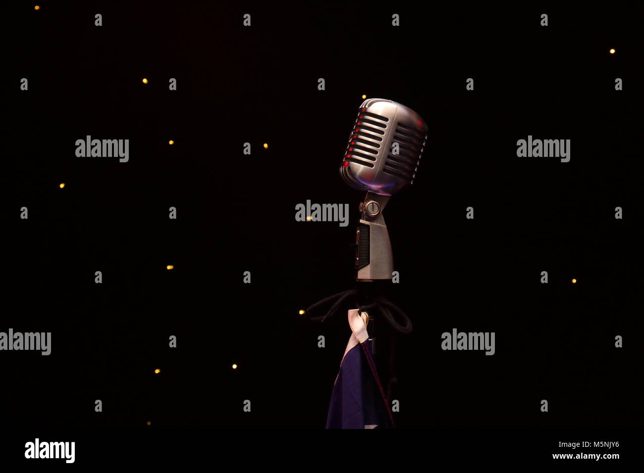 Square microphone on a mic stand Stock Photo - Alamy