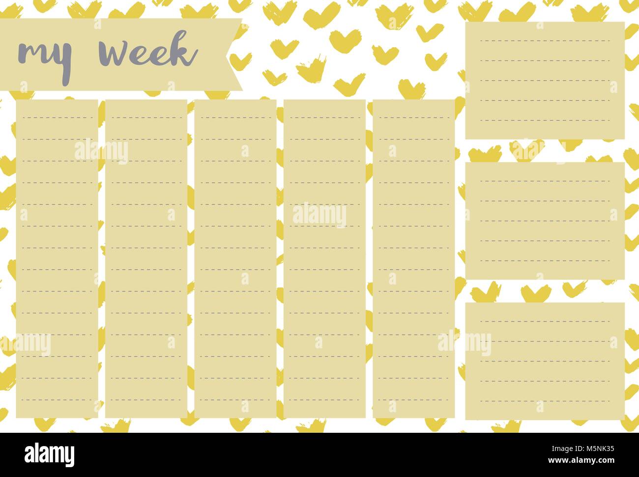 Daily planner template hi-res stock photography and images - Alamy