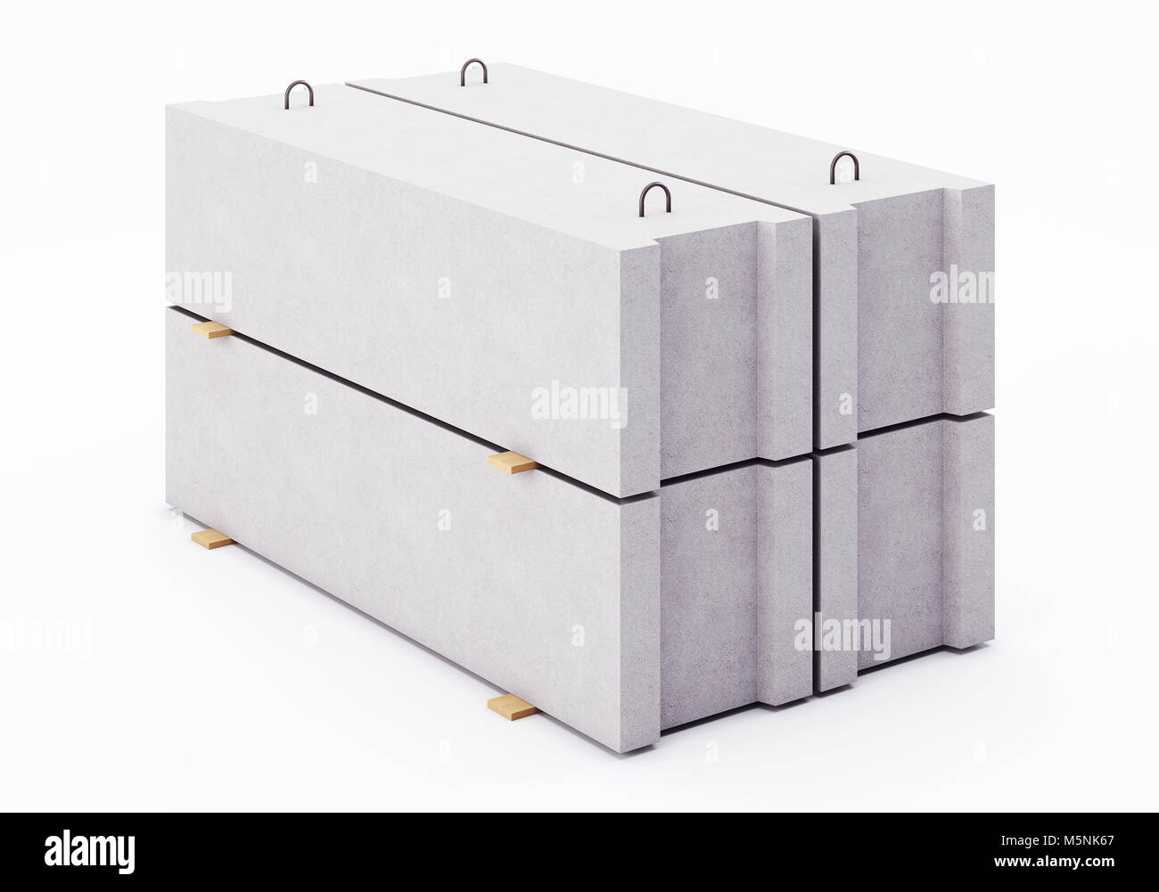 Concrete block construction Cut Out Stock Images & Pictures - Alamy