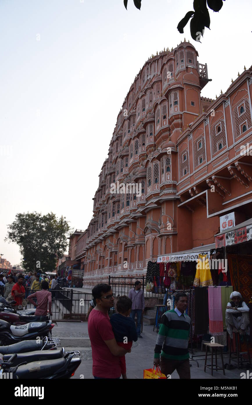Wind Palace (Hawa Mahal) and its windows, Jaipur, Rajasthan, India ...
