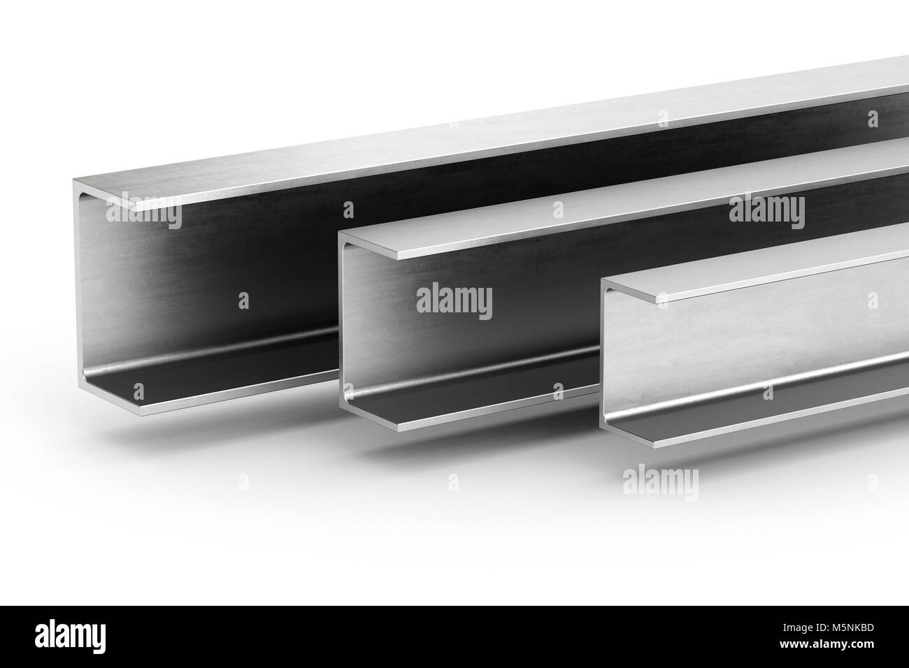 Steel channel beam on a white background Stock Photo - Alamy