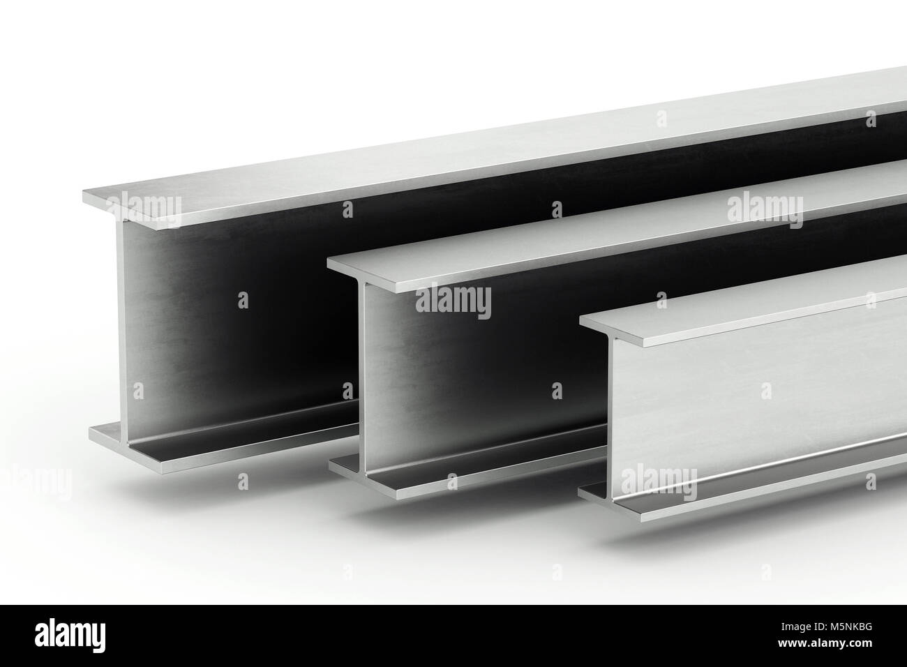 Steel I-beam. Flange beam on white background Stock Photo - Alamy