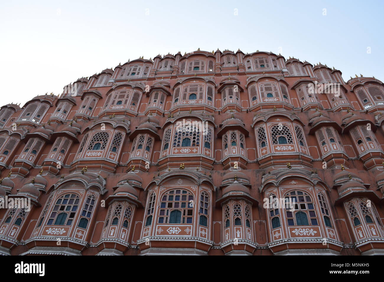 The facade of Hawa Mahal, also called Wind Palace, in Jaipur, Rajasthan ...