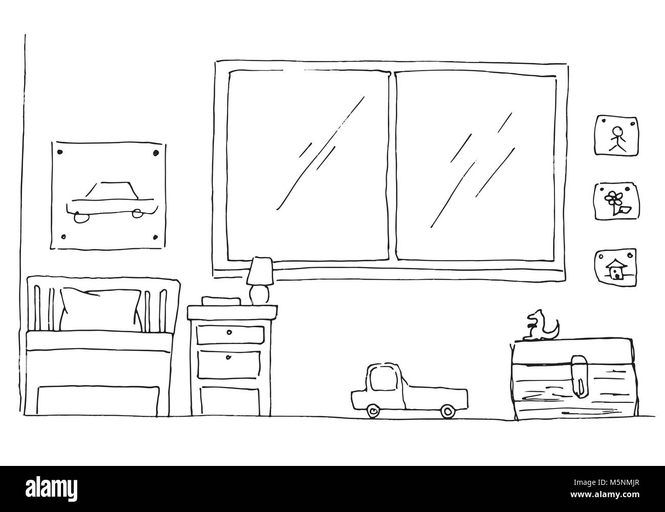 Childrens stool illustration hi-res stock photography and images - Alamy