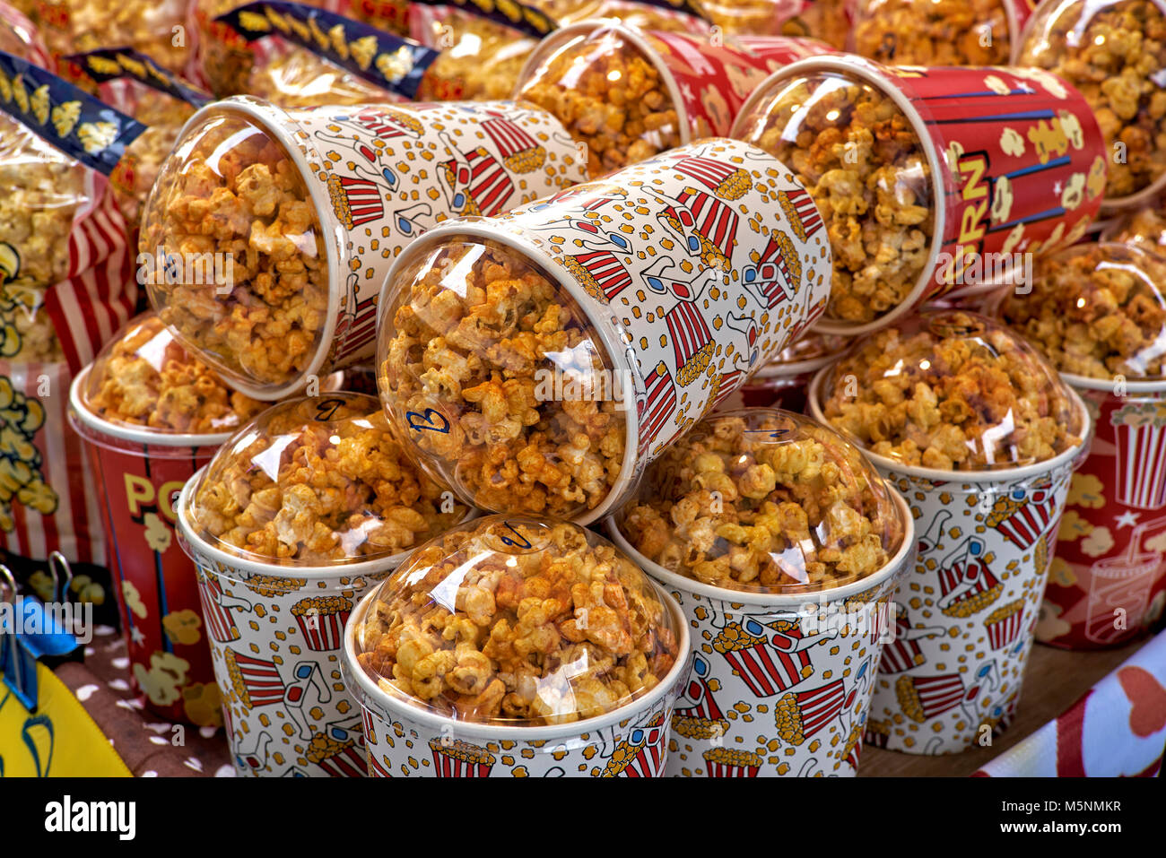 Popcorn in cartons Stock Photo - Alamy