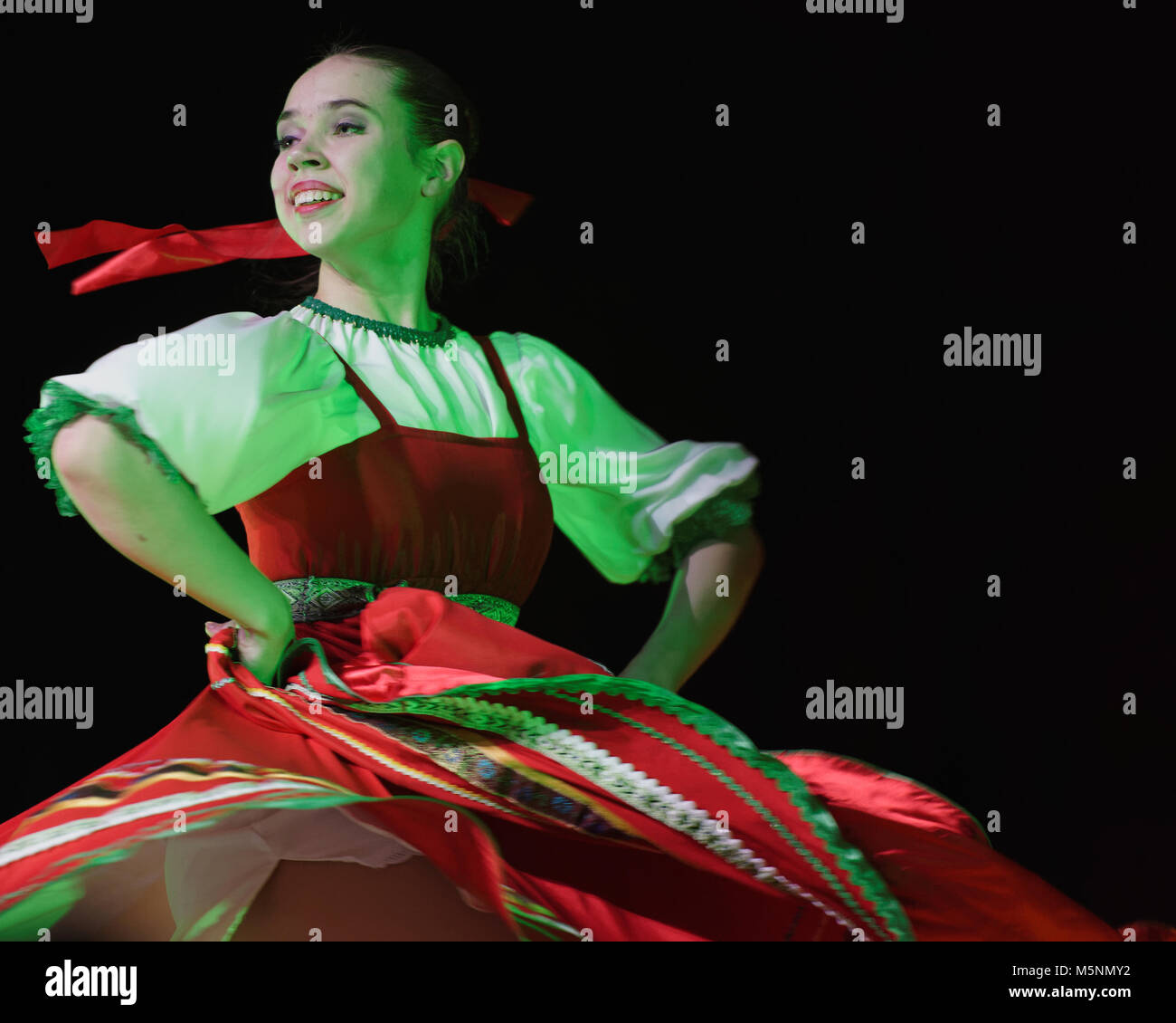 Saint-Petersburg, Russia - February 6, 2018: Russian folk dance ...