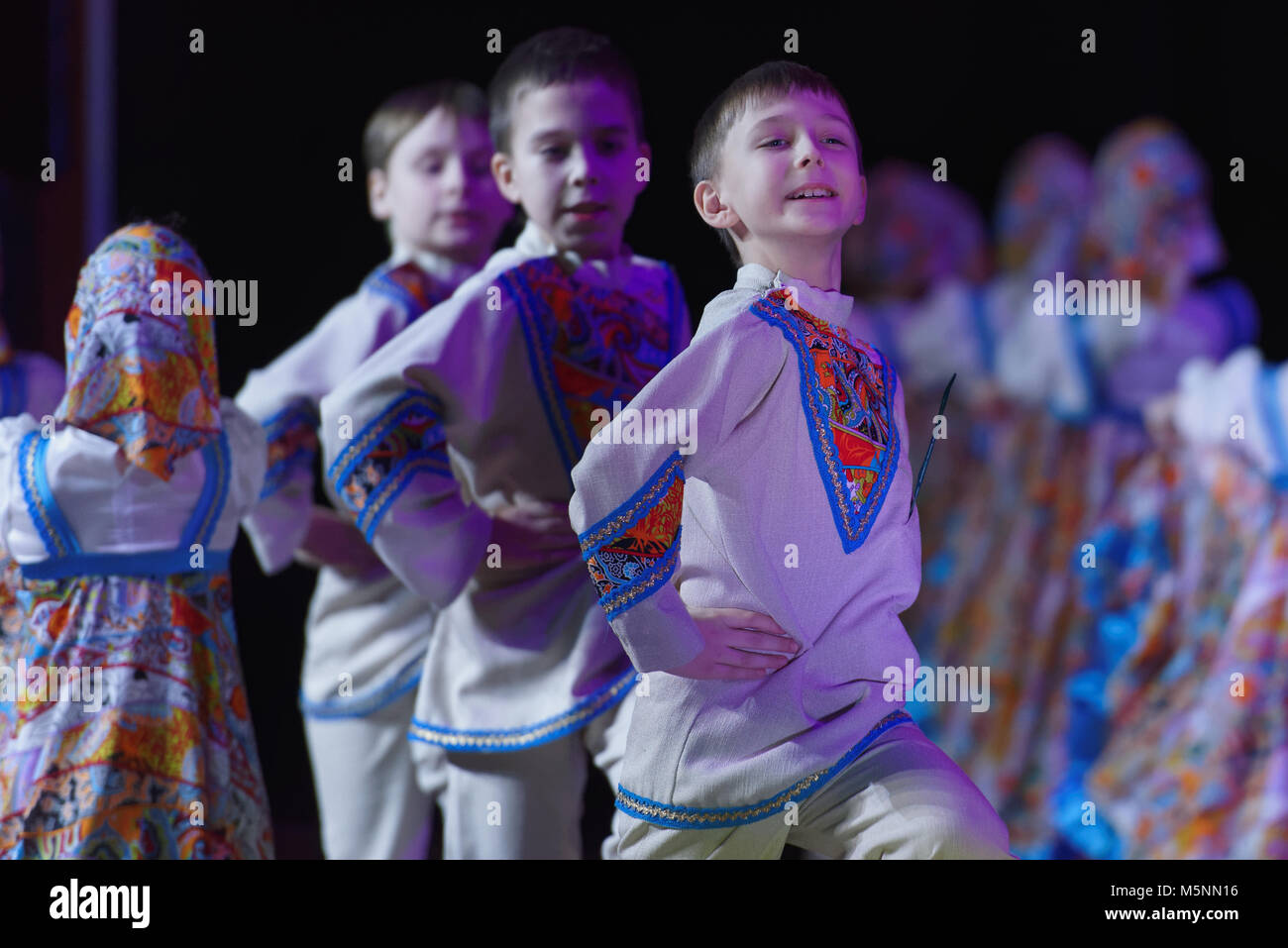 Saint-Petersburg, Russia - February 6, 2018: Russian folk dance ...