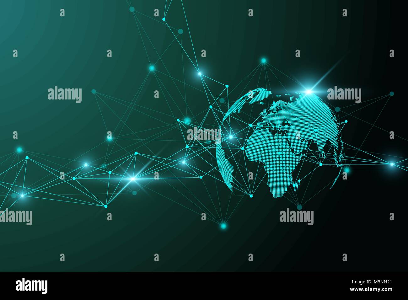 Virtual Graphic Background Communication with World Globe. A sense of ...