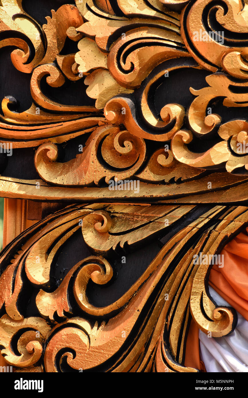 Detail of decoration used during a traditional Balinese wedding Stock ...