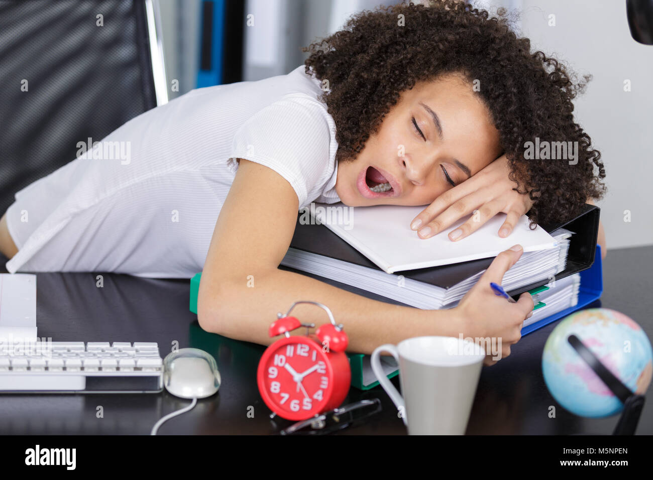 Person Falling Asleep Desk Stock Photos & Person Falling Asleep Desk ...