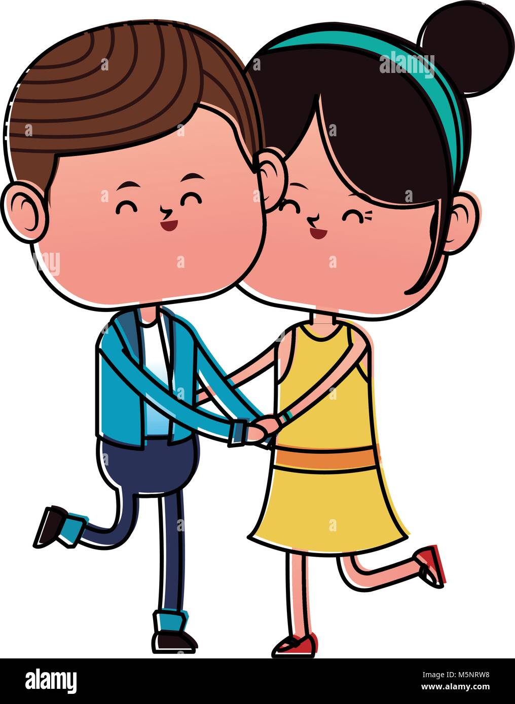 Cute couple cartoon Stock Vector Image & Art - Alamy