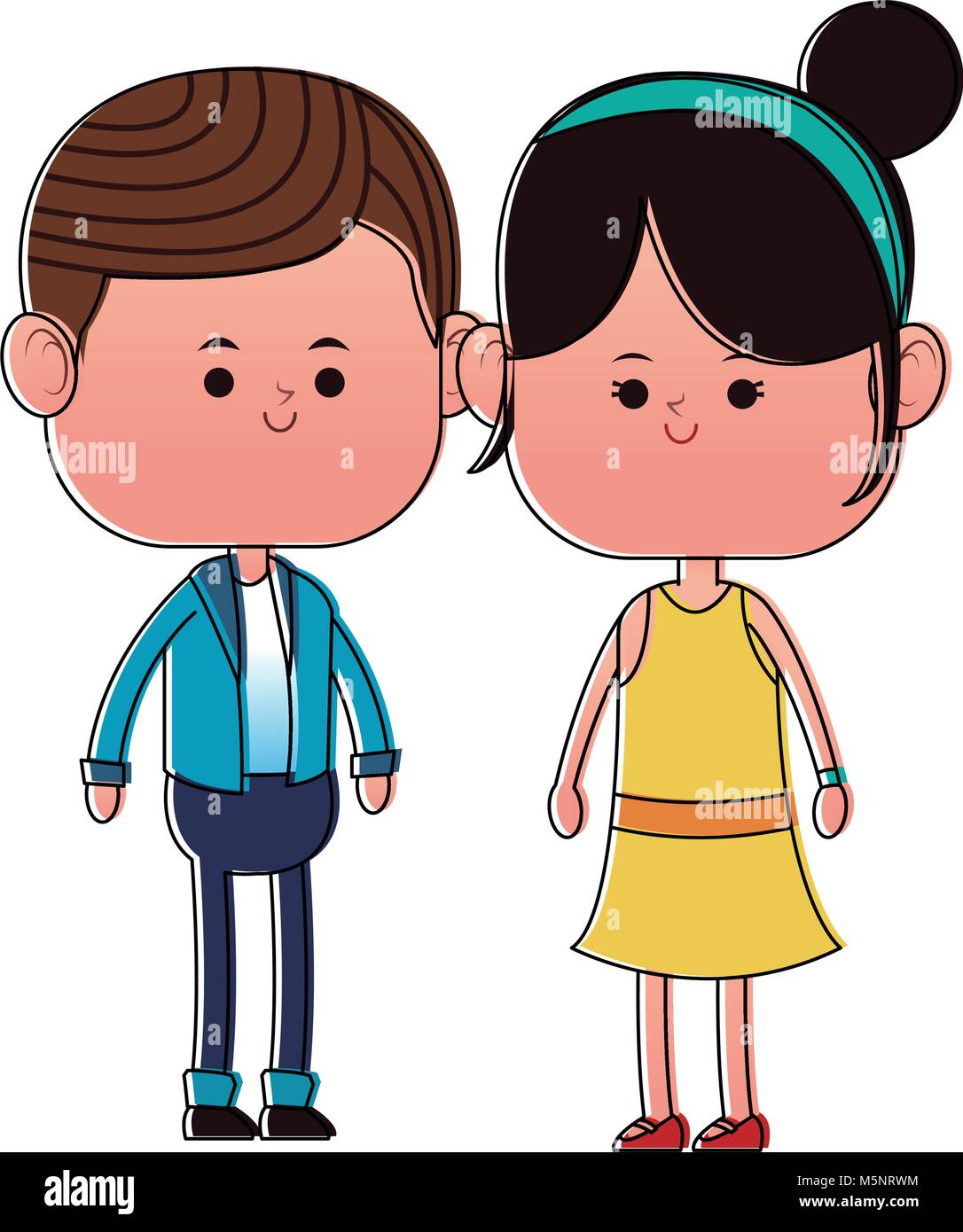Cute couple cartoon Stock Vector Image & Art - Alamy