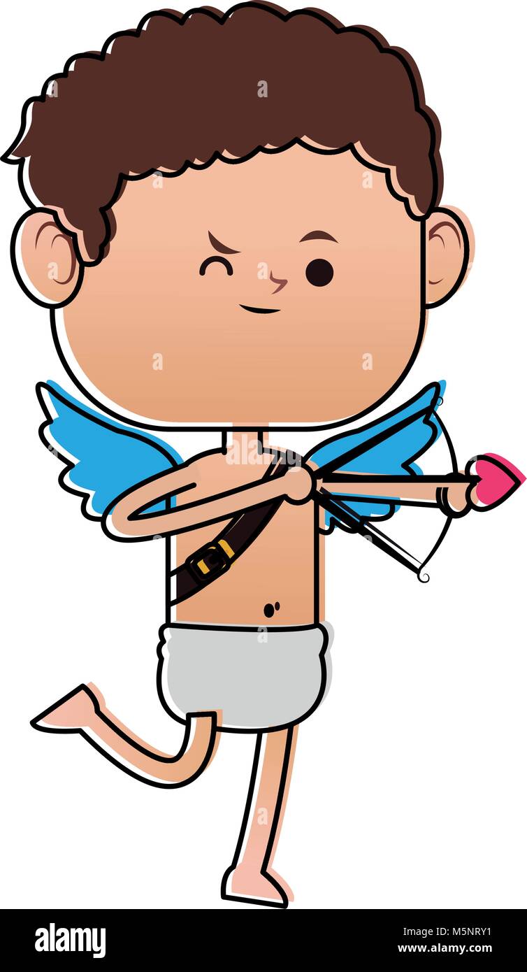 Love cupid wings shooting Stock Vector Images - Alamy