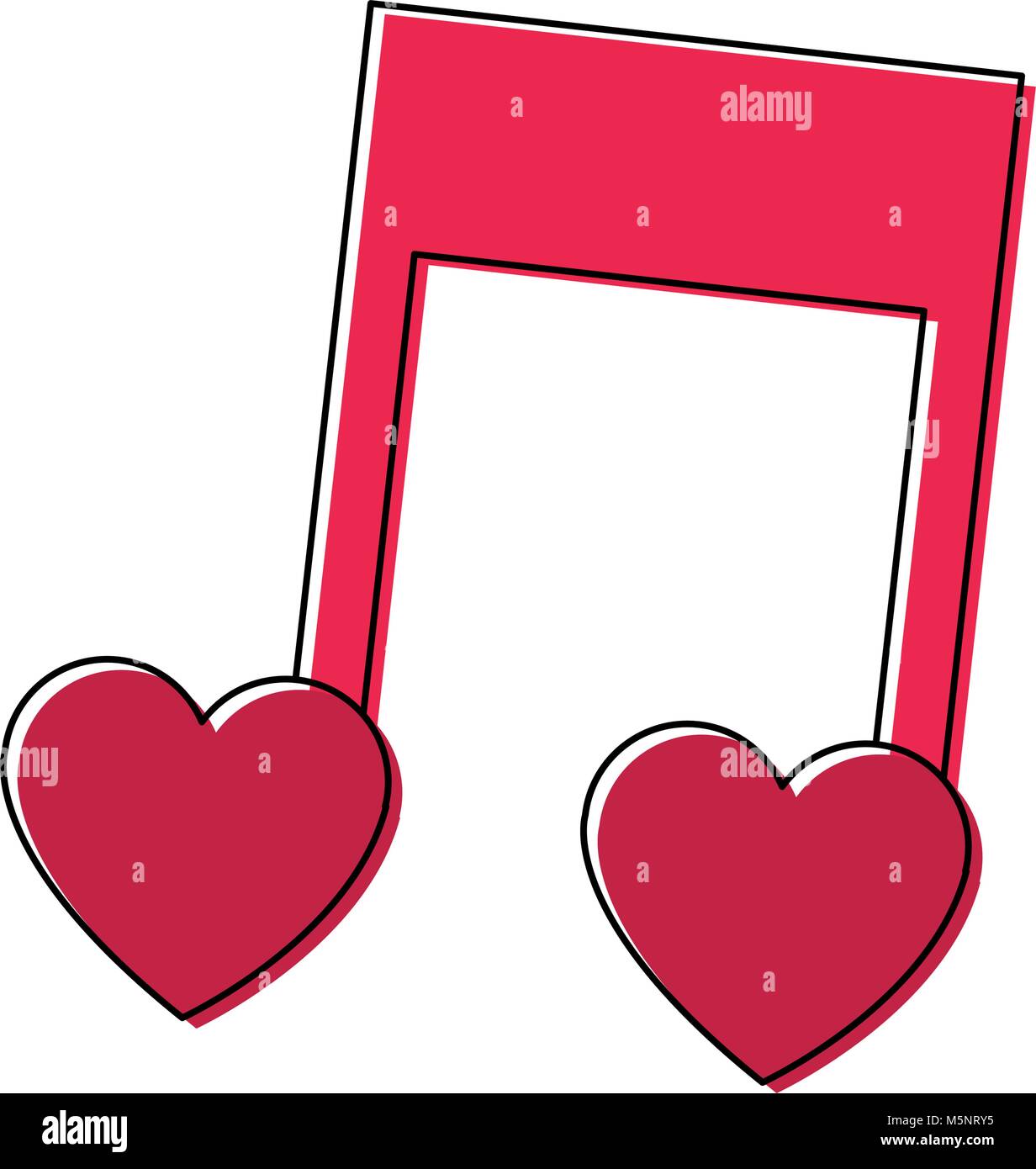 Music note with heart shaped Stock Vector Image & Art - Alamy