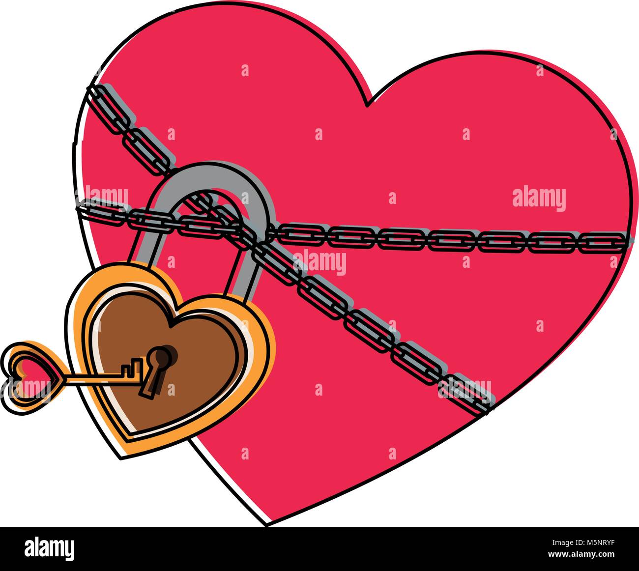 Love chains Stock Vector Images - Alamy