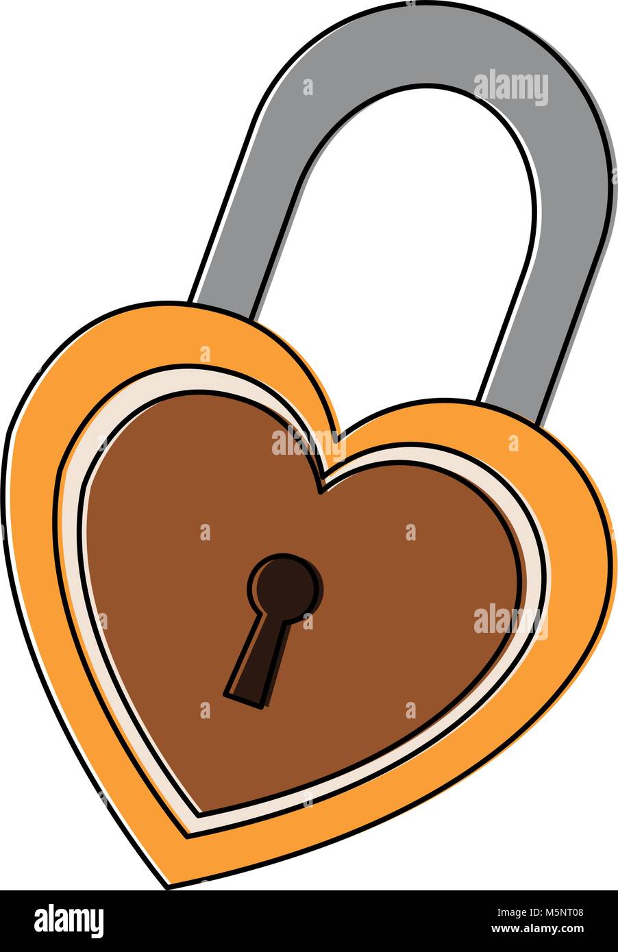 Padlock heart shaped Stock Vector Image & Art - Alamy