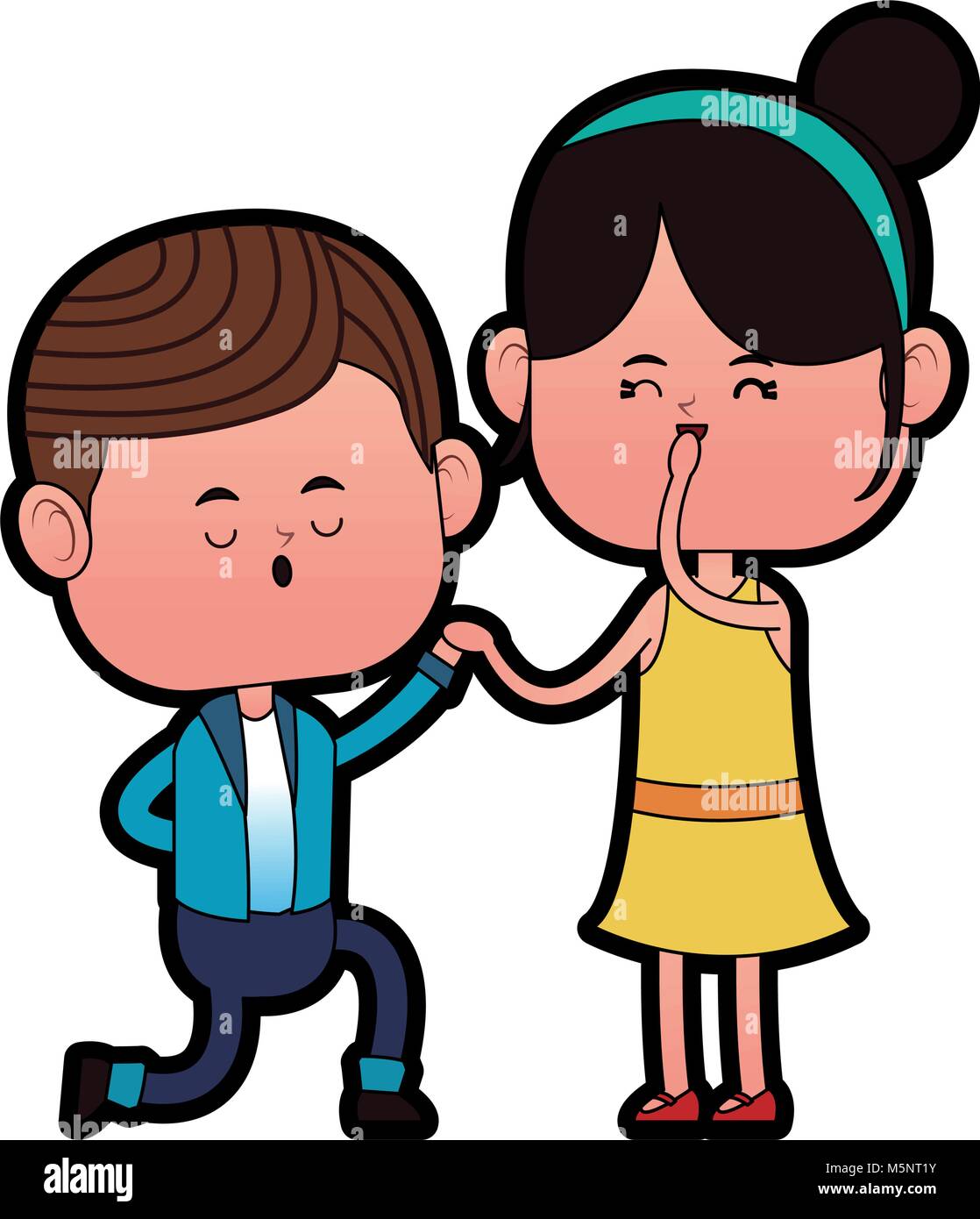 Cute boyfriend on knees Stock Vector Image & Art - Alamy