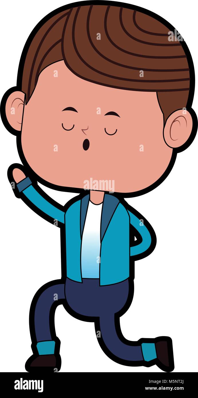 Cute boy on knees Stock Vector Image & Art - Alamy