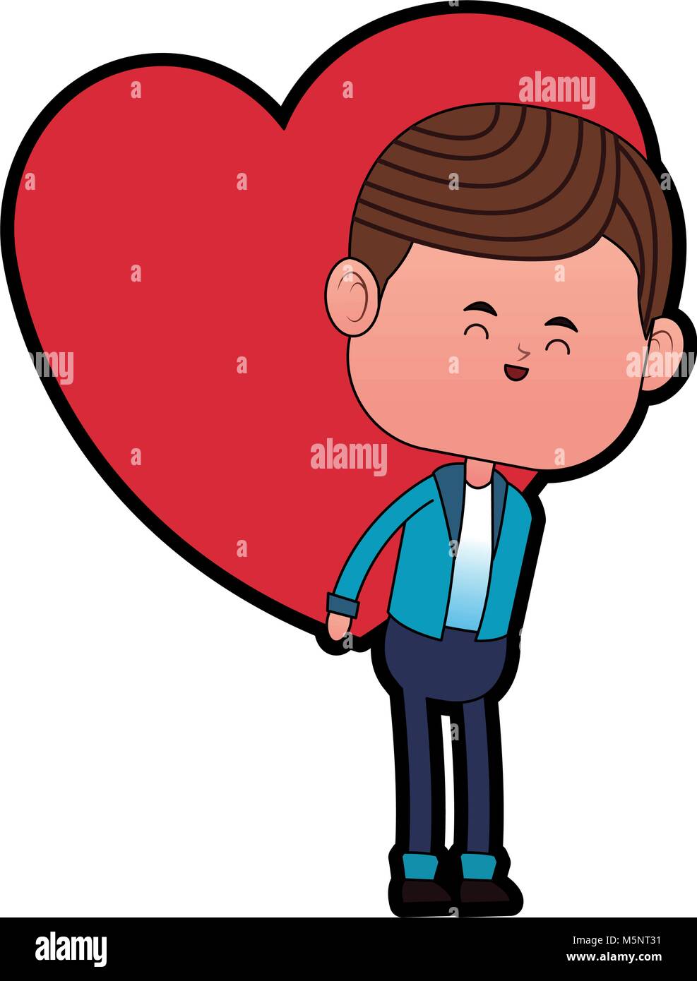 Boy carrying heart Stock Vector Image & Art - Alamy
