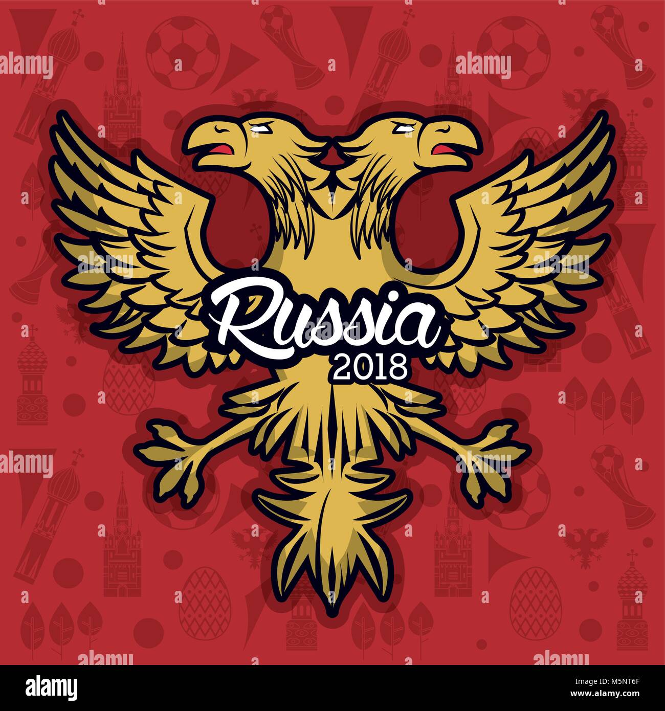 Russia 2018 emblem design Stock Vector Images - Alamy
