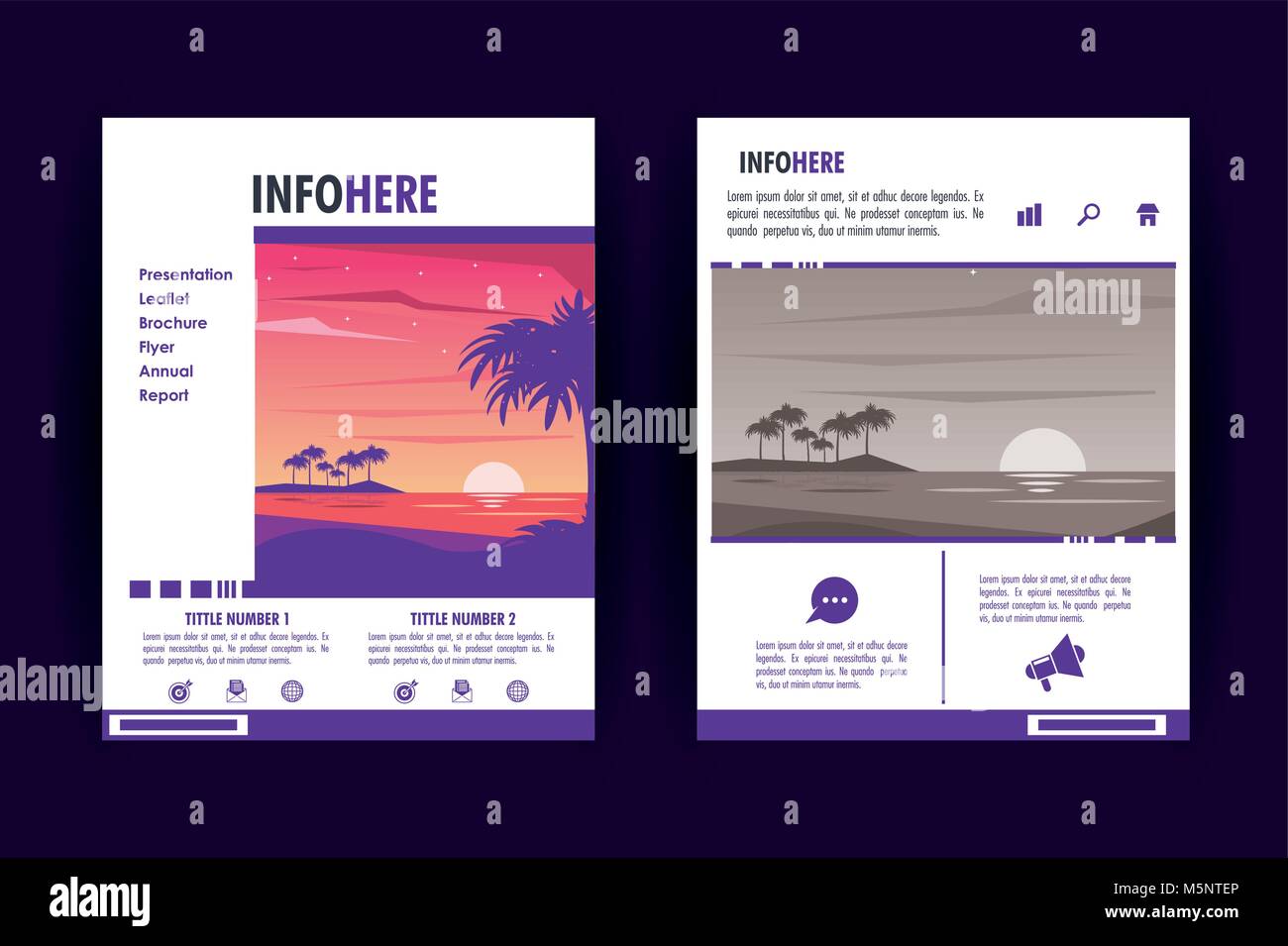 Beach and travel brochure infographic Stock Vector Image & Art - Alamy