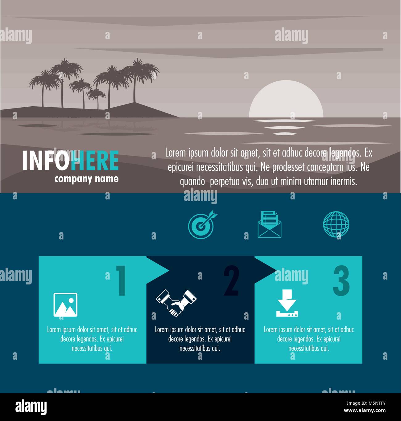 Beach and travel brochure infographic Stock Vector Image & Art - Alamy