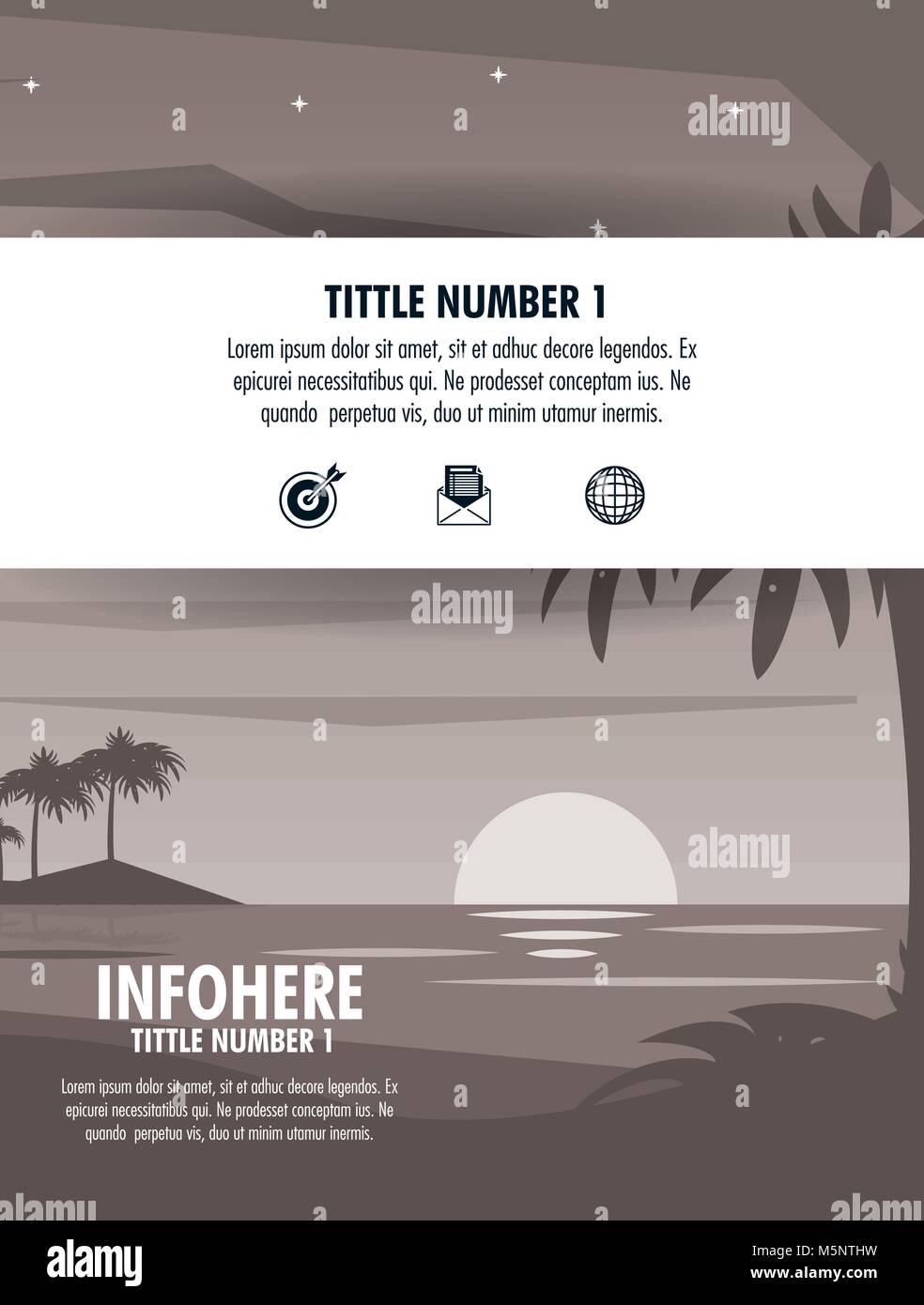 Beach and travel brochure infographic Stock Vector Image & Art - Alamy