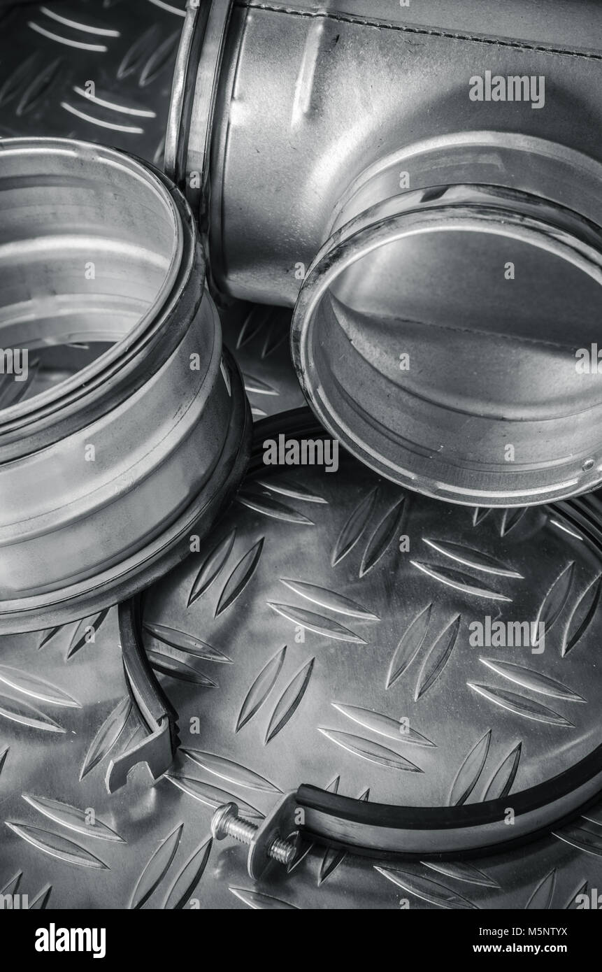 Details of installation Ventilation system, close up Stock Photo - Alamy