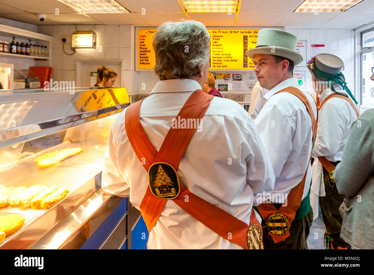 Fish and chip shop queue hi-res stock photography and images - Alamy