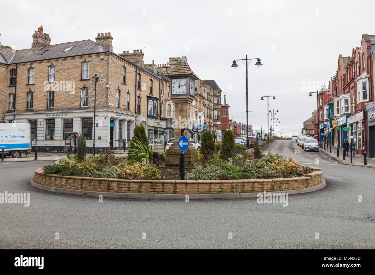 The Clock roundabout at Saltburn shopping centre,England,UK Stock Photo ...