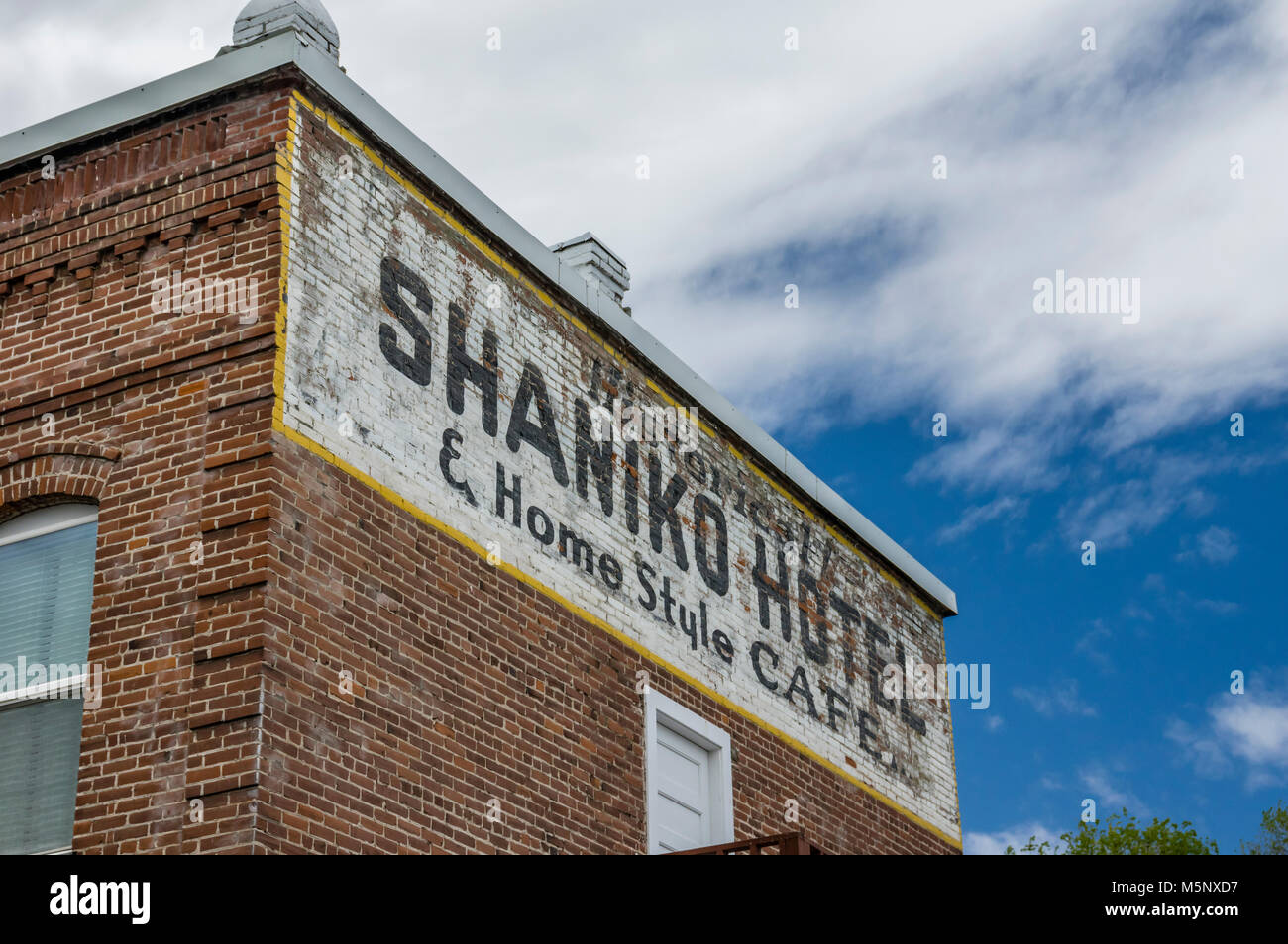 Historic Shaniko Hotel and Cafe in the ghost town of Shaniko in Oregon ...