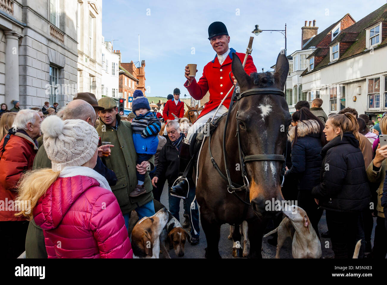 A Southdown and Eridge Hunt Member Drinks A ’Stirrup’ During The ...