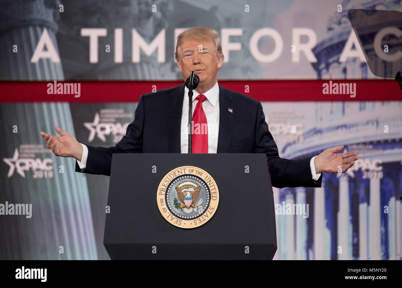 President Donald Trump went off script in a 75 minute speech to a ...