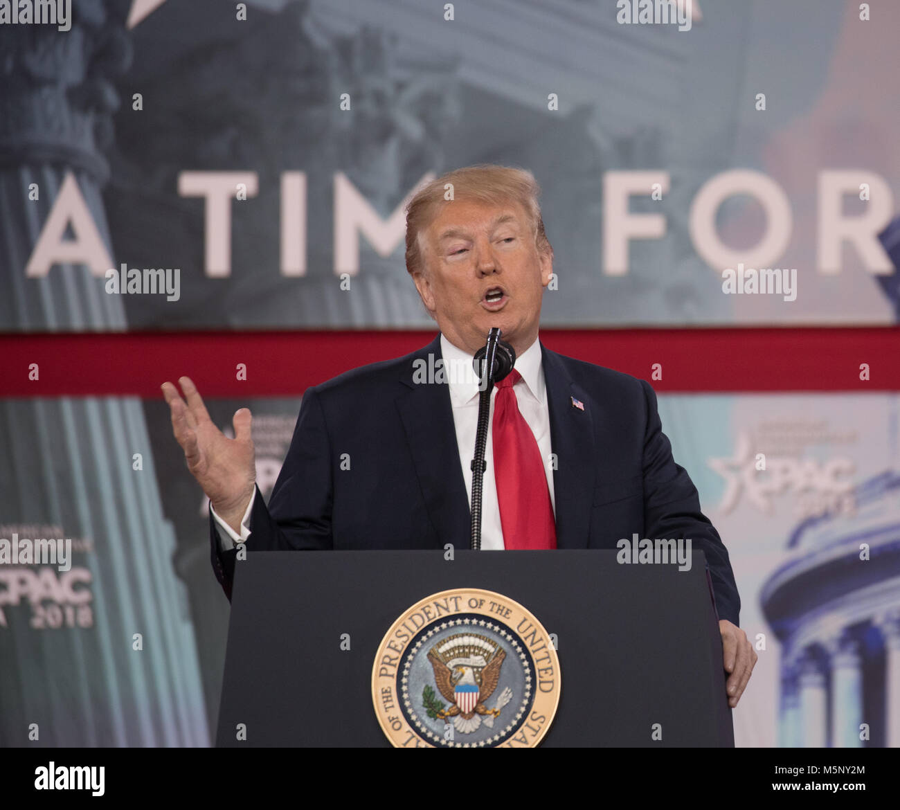 President Donald Trump went off script in a 75 minute speech to a ...