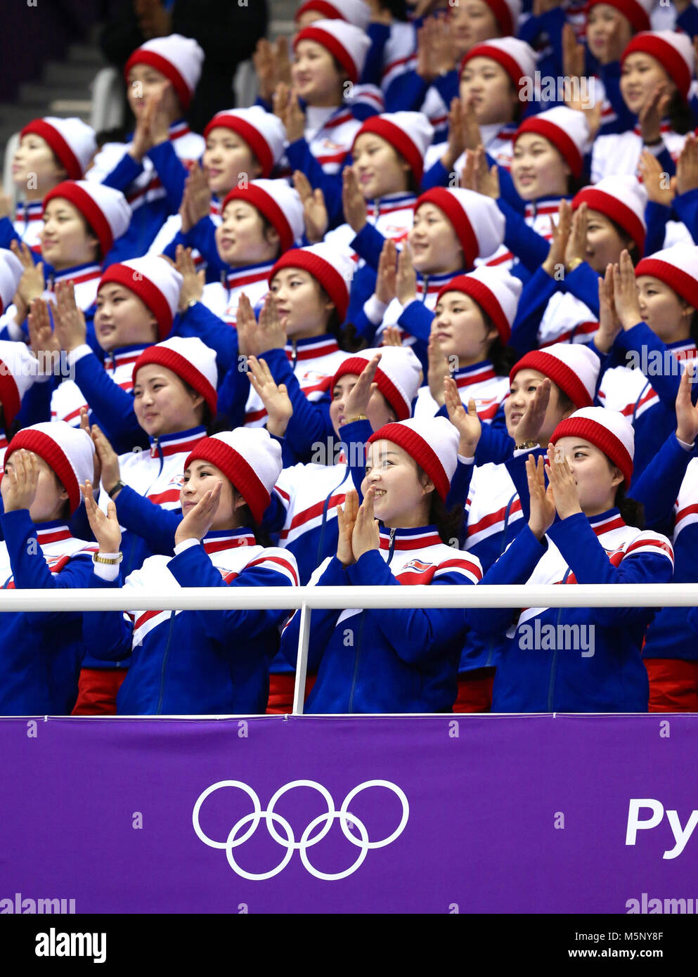 Gangneung, South Korea. 14th Feb, 2018. The North Korea Cheer Squad ...