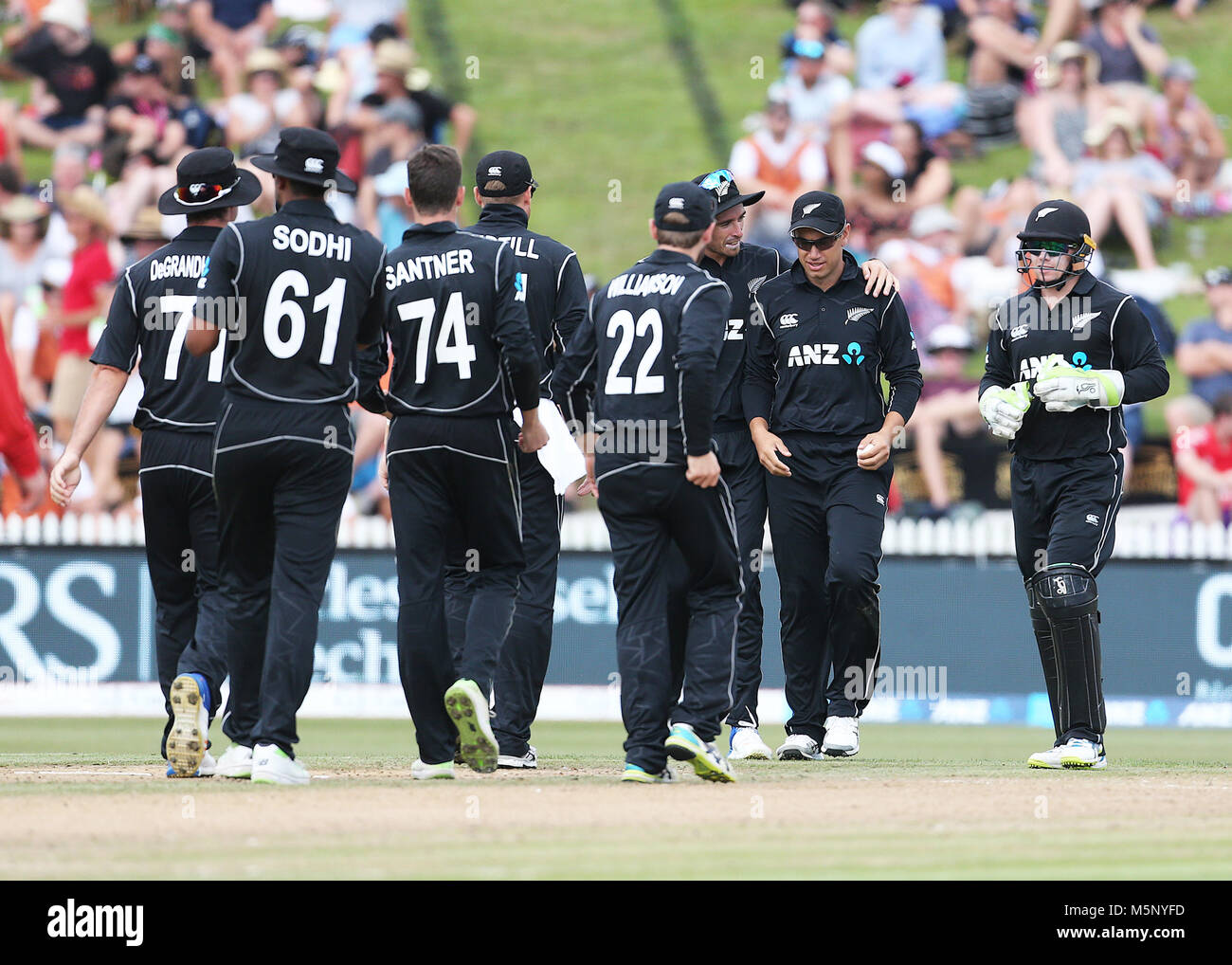 Seddon Park, Hamilton, New Zealand. 25th Feb, 2018. One day ...