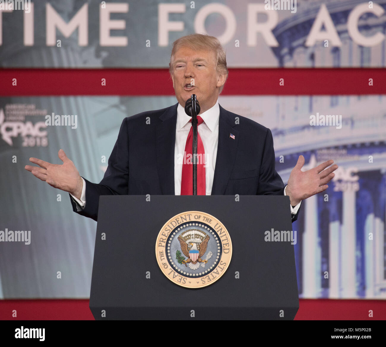 President Donald Trump went off script in a 75 minute speech to a ...