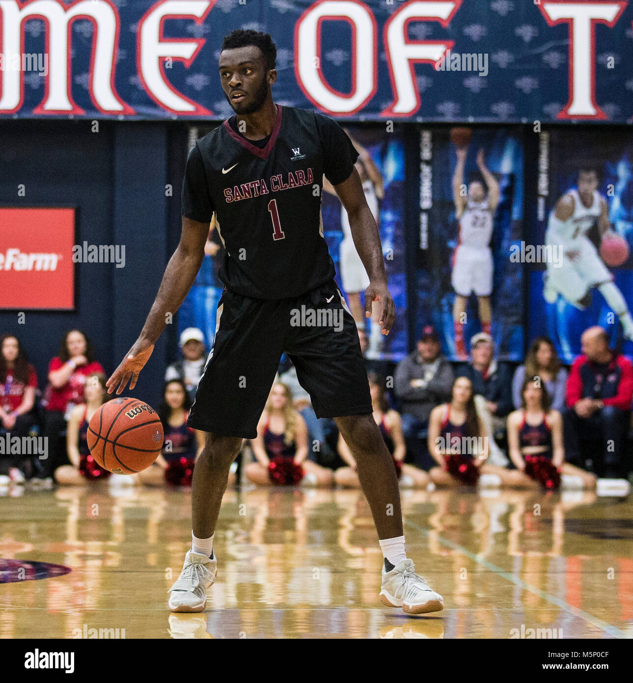 Moraga, CA U.S. 24th Feb, 2018. A. Santa Clara guard Matt Turner (1 ...