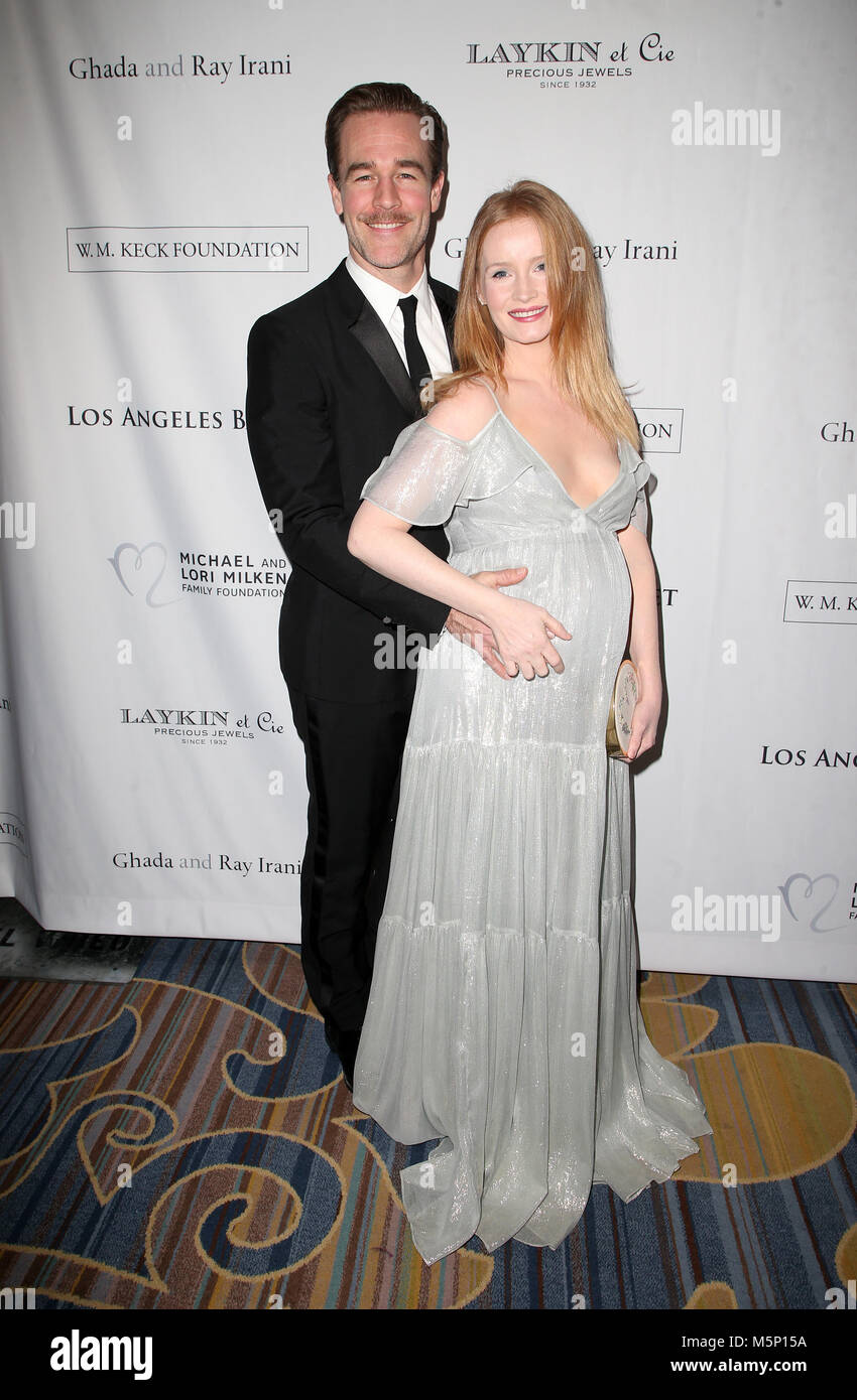 Beverly Hills, Ca. 24th Feb, 2018. James Van Der Beek, Kimberly Van Der ...