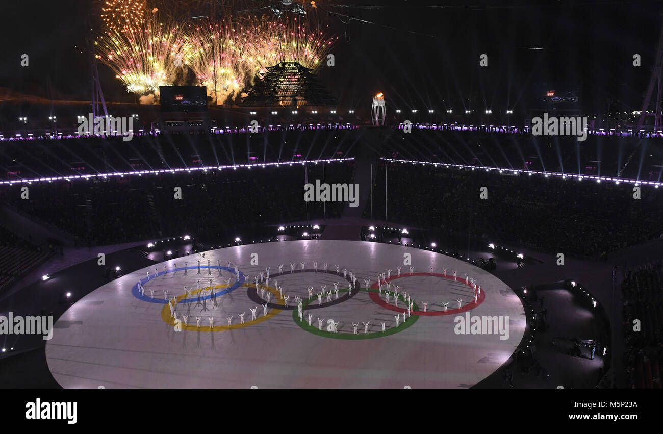 Pyeongchang, South Korea. 25th Feb, 2018. Photo shows the performance ...