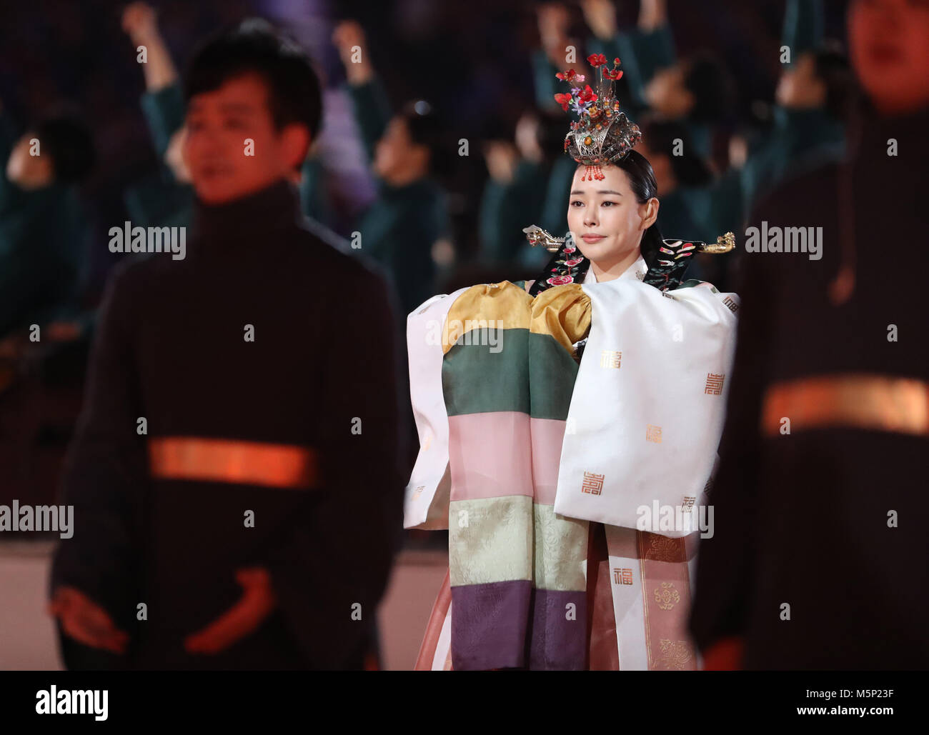 Pyeongchang, South Korea. 25th Feb, 2018. Photo shows the performance ...