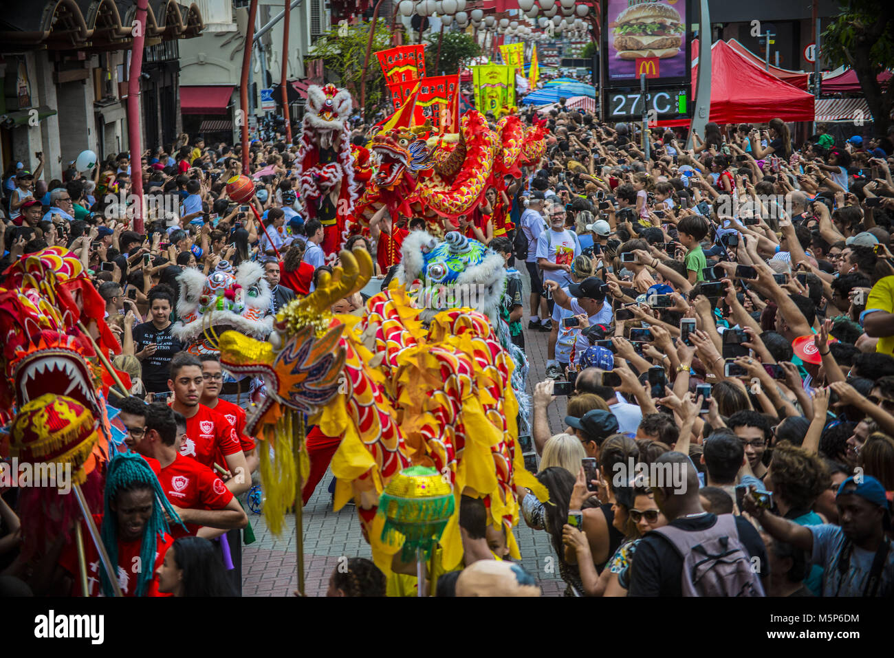 Sao Paulo, Brazil. 25th February, 2018. Descendants of Chinese ...