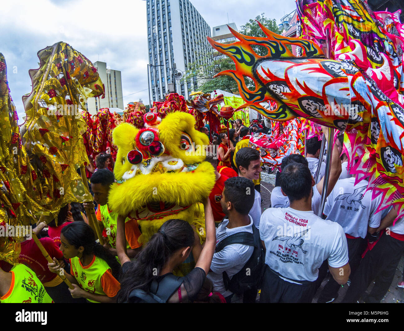Sao Paulo, Brazil. 25th February, 2018. Descendants of Chinese ...